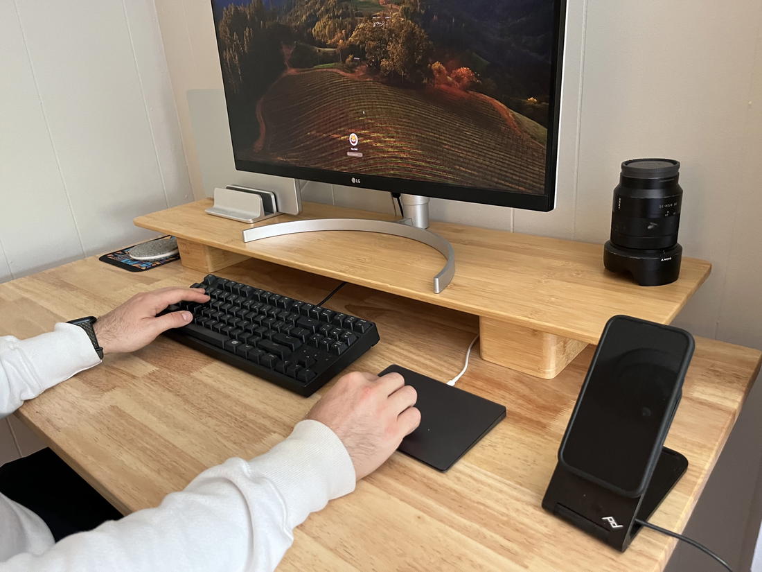 FlexiSpot Bamboo Monitor Stand Review: Space-Saving Desk Riser